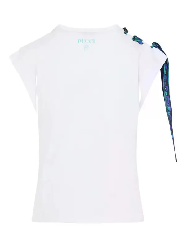 Emilio Pucci Cotton T-shirt With Lace-up Detailing