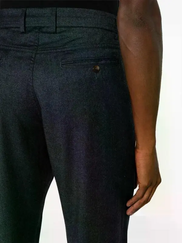 Canali Midnight Wool Drawstring Waist Trousers