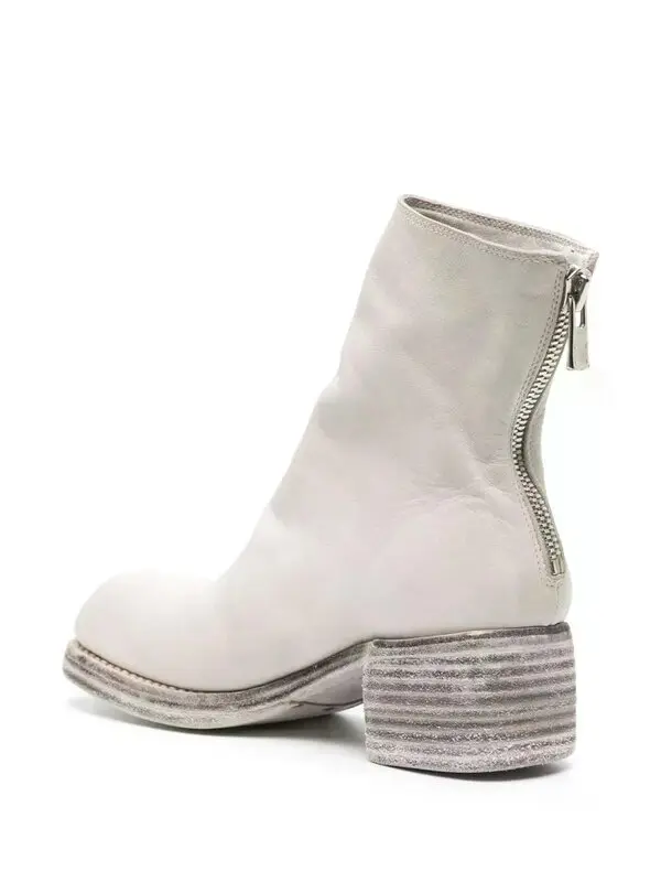 Guidi Square-toe Leather Ankle Boots