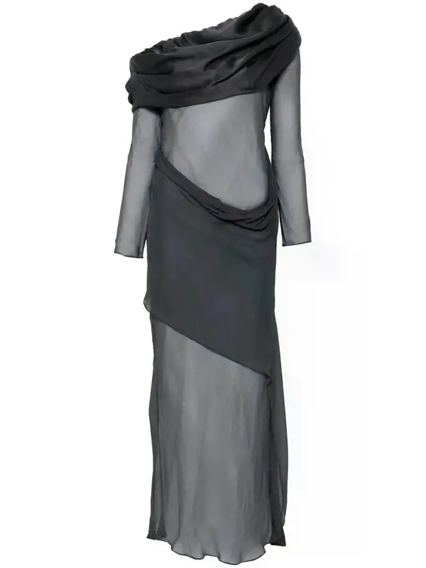 Christopher Esber Silk Organza Sheer Maxi Dress