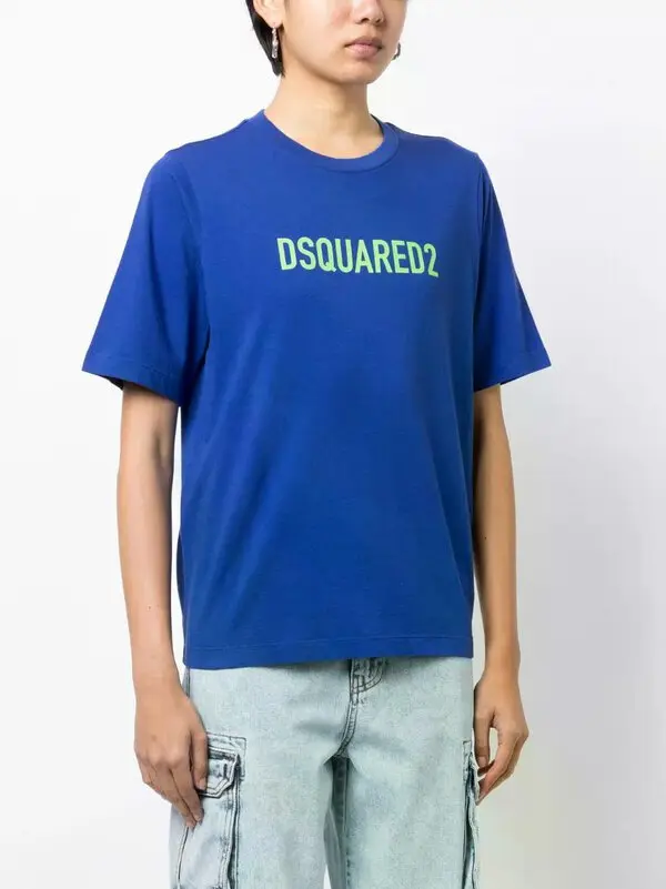 Dsquared2 Logo-print Cotton T-shirt - Blue