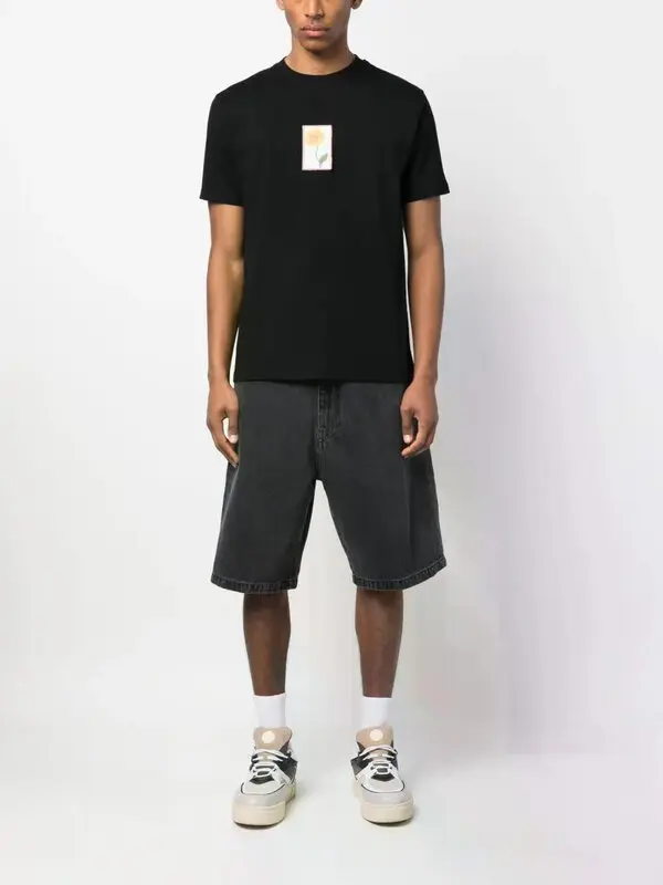Carhartt Work In Progress Denim Logo Patch Knee-length Shorts