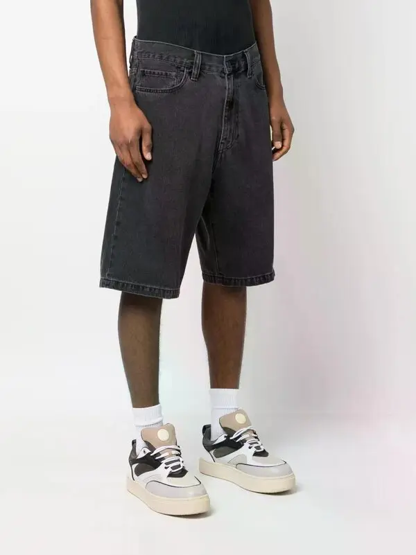 Carhartt Work In Progress Denim Logo Patch Knee-length Shorts