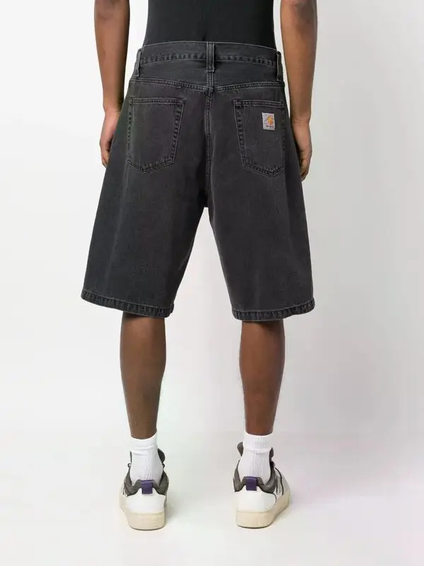 Carhartt Work In Progress Denim Logo Patch Knee-length Shorts