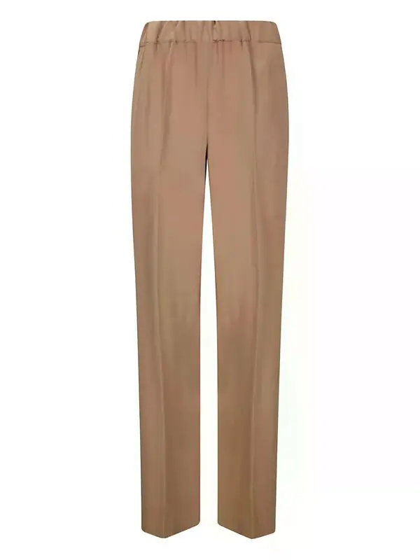 Alberto Biani Full Length Elasticated Waist Trousers - Neutrals