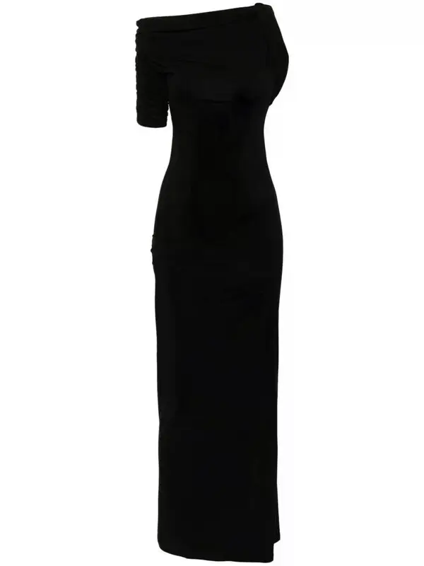 Jacquemus The Drapado Midi Dress - Black