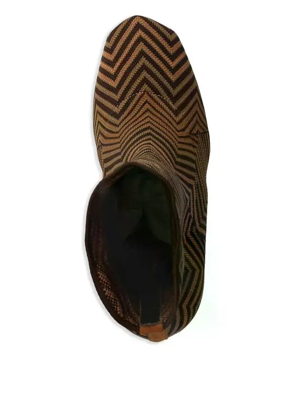 Missoni Zigzag Pattern Mid Heel Boots