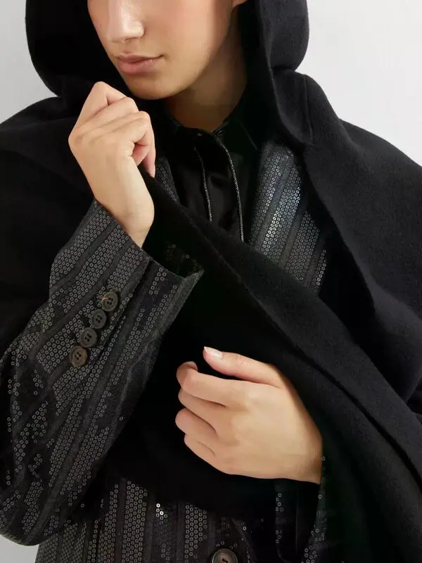 Brunello Cucinelli Hooded Scarf - Black