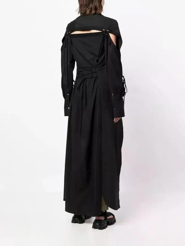 Monse Long Cotton Shirt With Cut-out Detailing
