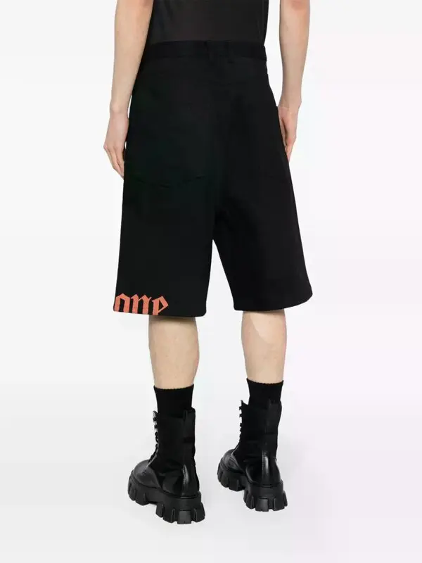 We11Done Logo Print Bermuda Shorts