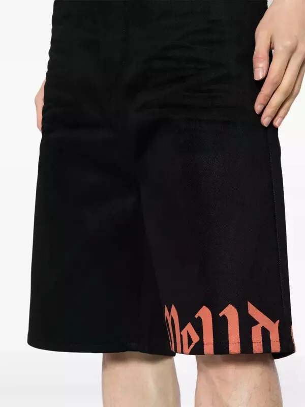 We11Done Logo Print Bermuda Shorts