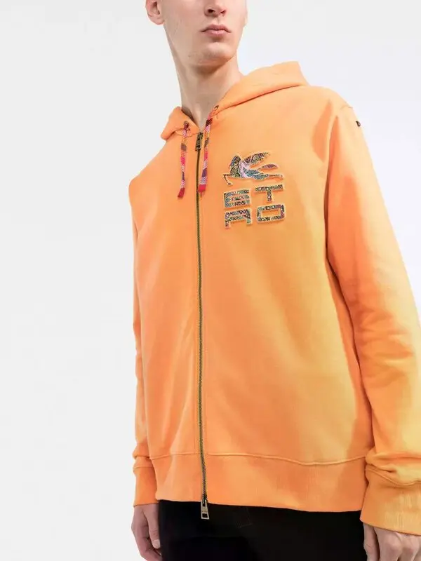 Etro Logo-debossed Zip-up Hoodie