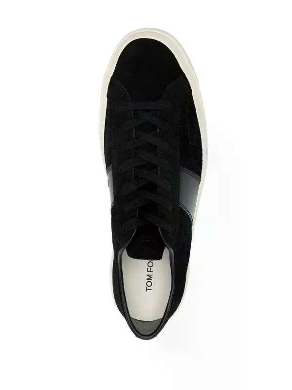 TOM FORD Paneled Logo-print Low-top Sneakers - Black