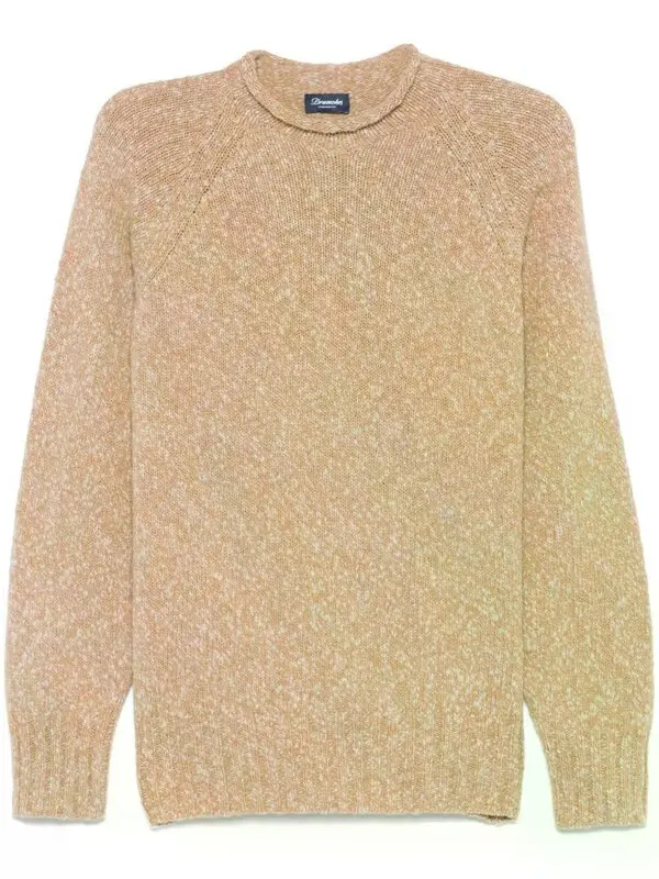 DRUMOHR Mélange Effect Ribbed Knit Sweater