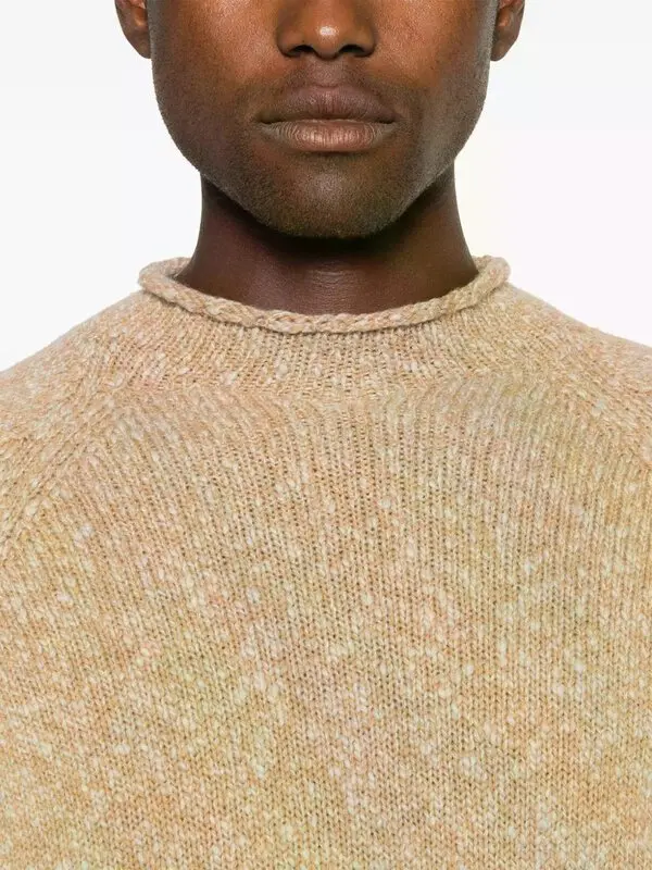 DRUMOHR Mélange Effect Ribbed Knit Sweater