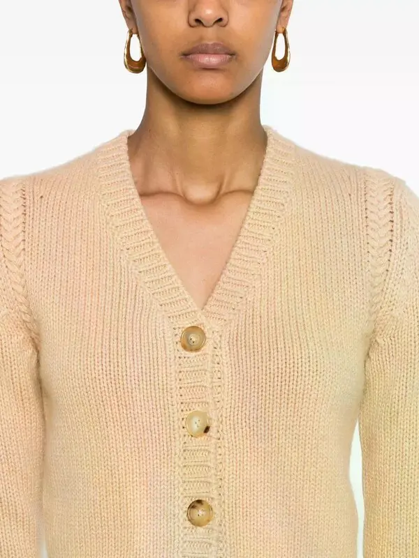 Chloé Cotton-cashmere Blend V-neck Cardigan