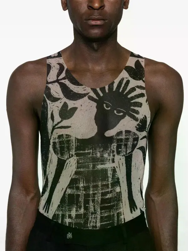 BOTTER Mix-print Mesh Vest