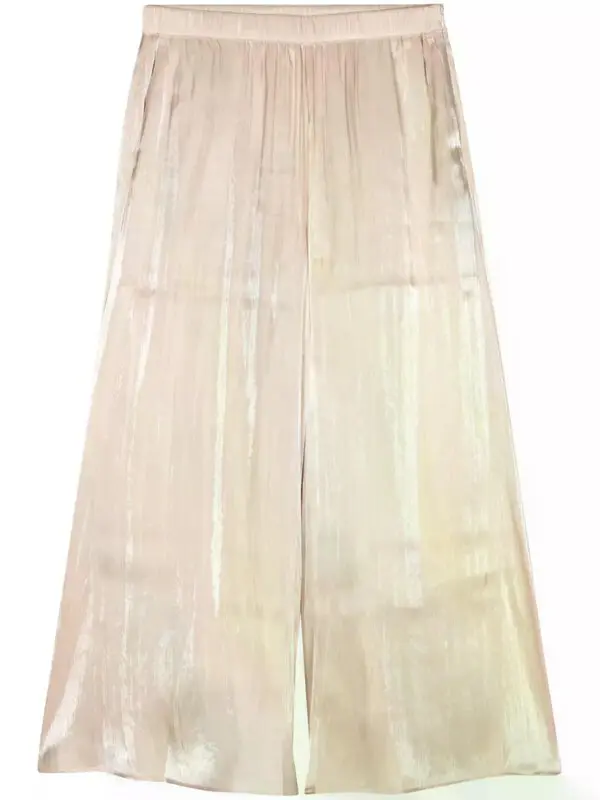 B+AB Laminated Wide-leg Cropped Trousers