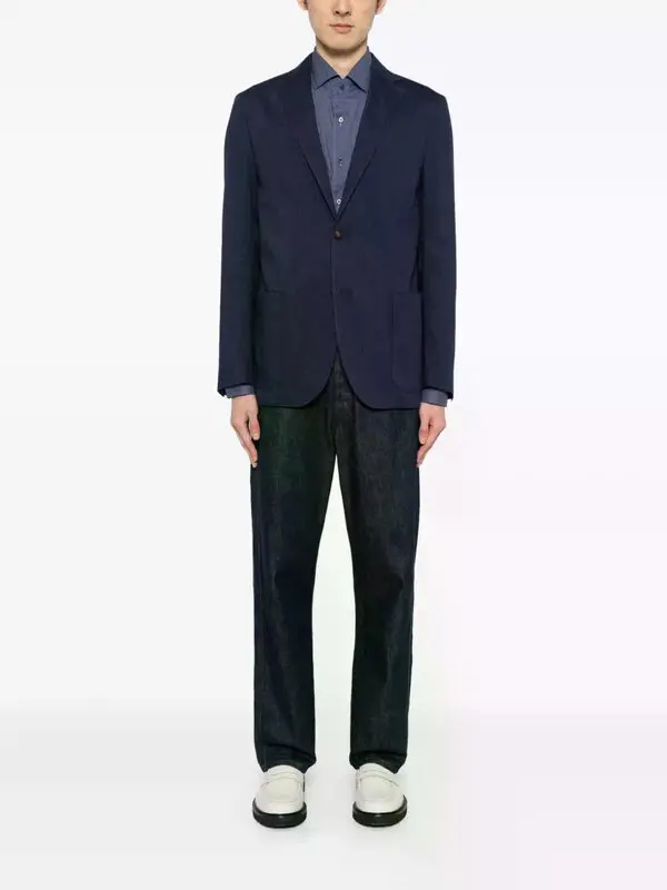Corneliani Mélange-effect Single-breasted Blazer