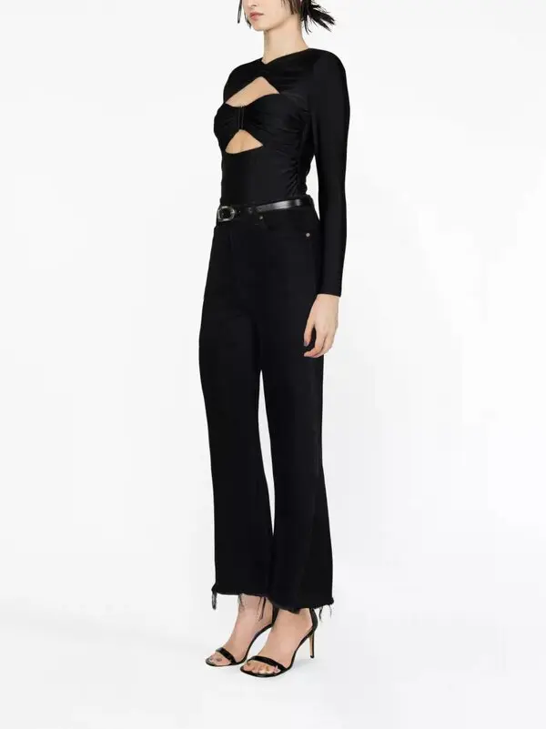 SELF-PORTRAIT Ruched Cut-out Top