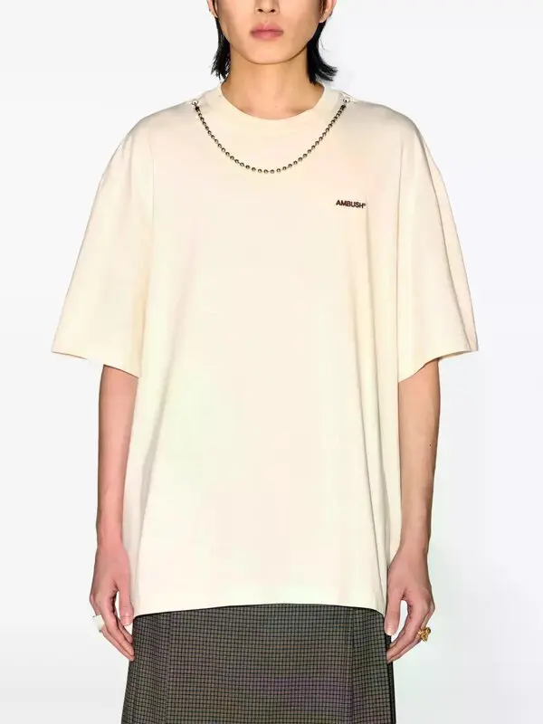 AMBUSH Ball Chain-detail T-shirt - Neutrals