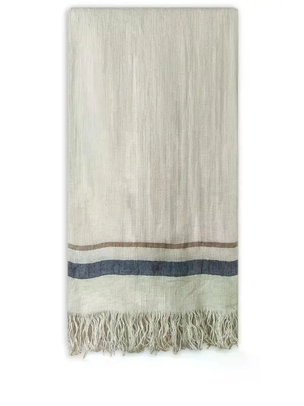 THE HOUSE OF LYRIA Miracoloso Striped Bath Towel - Neutrals