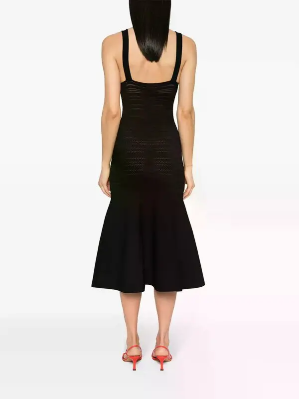 Victoria Beckham Frame Detail Ribbed Dress