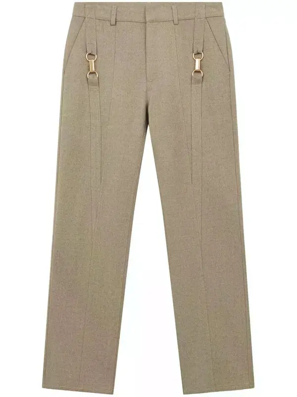 Stella McCartney Hardware-detail Flannel Wool Trousers