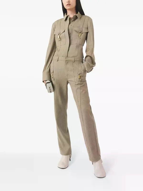 Stella McCartney Hardware-detail Flannel Wool Trousers