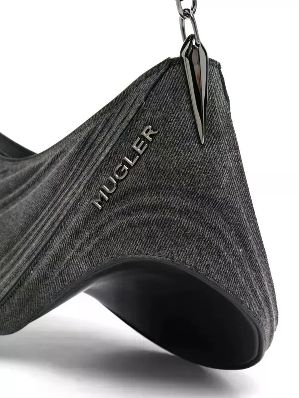 MUGLER Spiral Curve Shoulder Bag