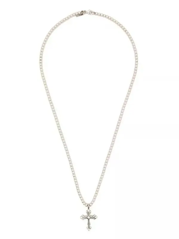 Emanuele Bicocchi Fleury Cross Beaded Necklace