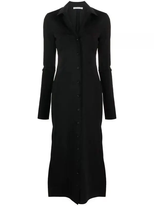 Alexander Wang Embossed Logo Midi Shirtdress