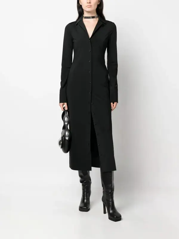 Alexander Wang Embossed Logo Midi Shirtdress