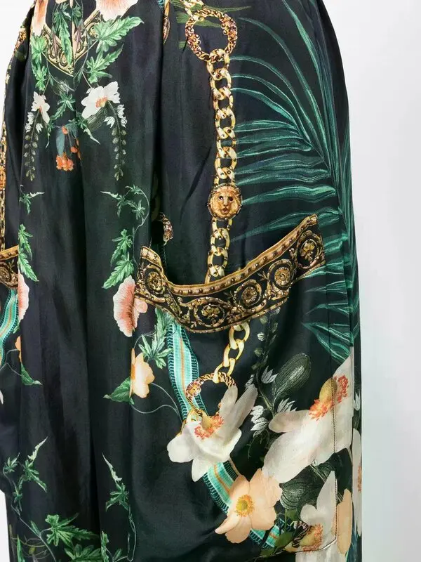 Camilla Graphic-print Silk Wide-leg Trousers