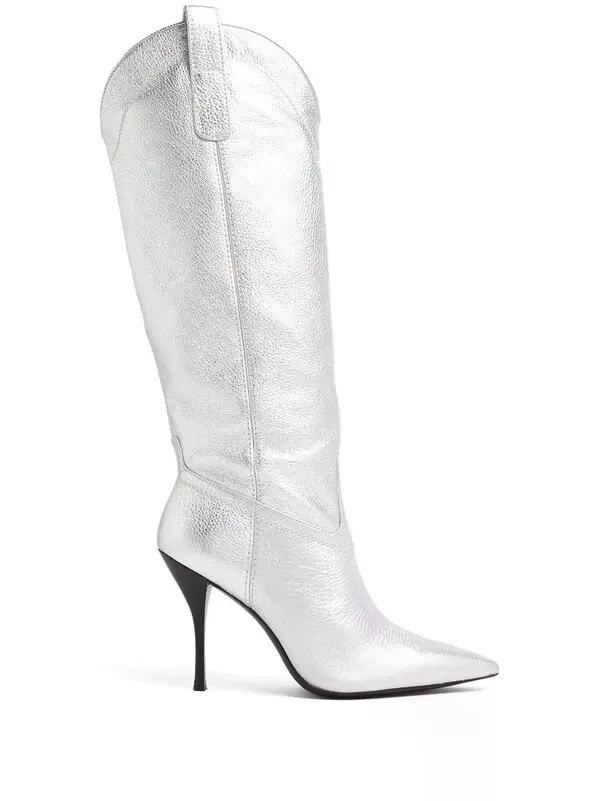 STUART WEITZMAN Metallic High Cowboy Boots