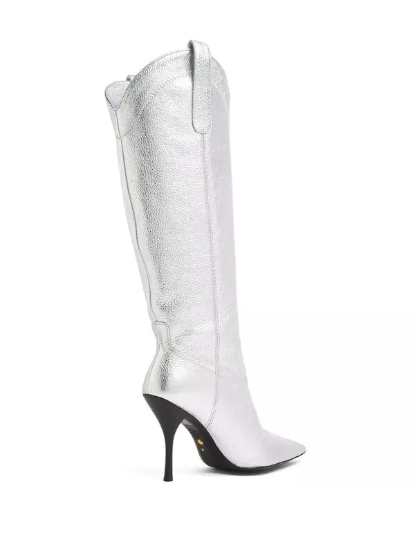 STUART WEITZMAN Metallic High Cowboy Boots