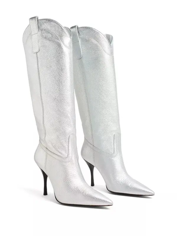 STUART WEITZMAN Metallic High Cowboy Boots