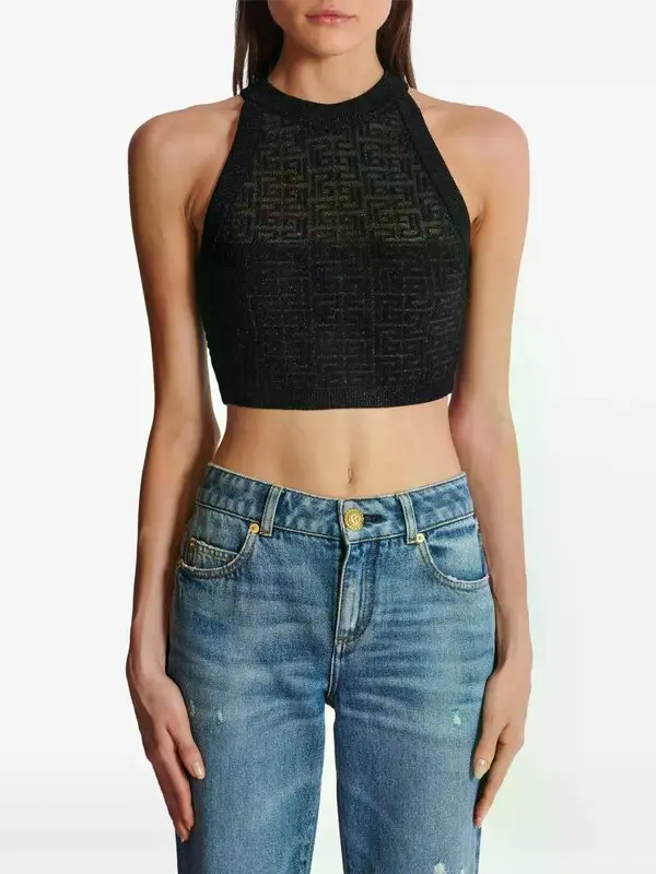 Balmain 4g Halterneck Knit Top
