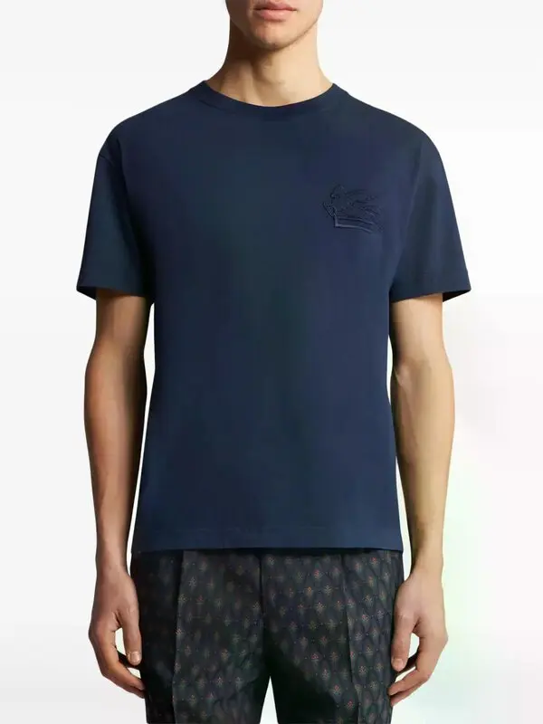 Etro T-shirt With Pegaso Embroidery