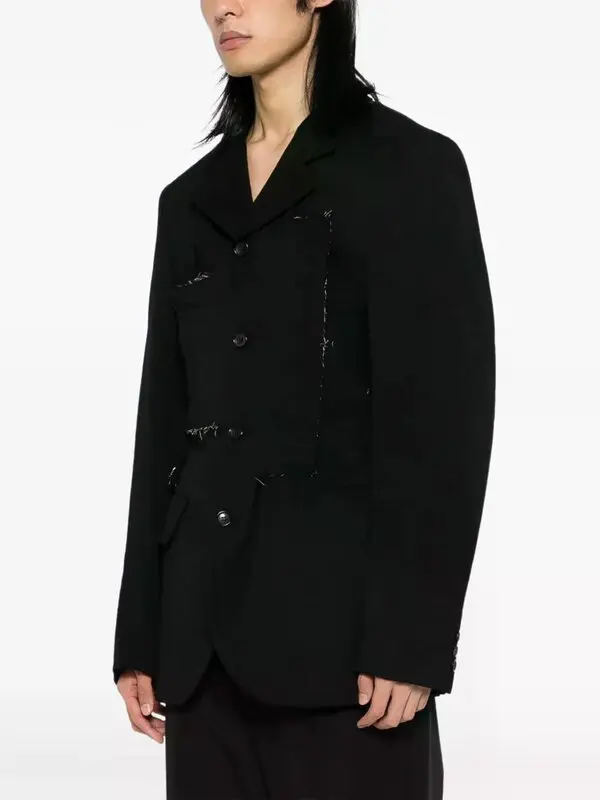 Comme Des Garçons Distressed Detail Blazer
