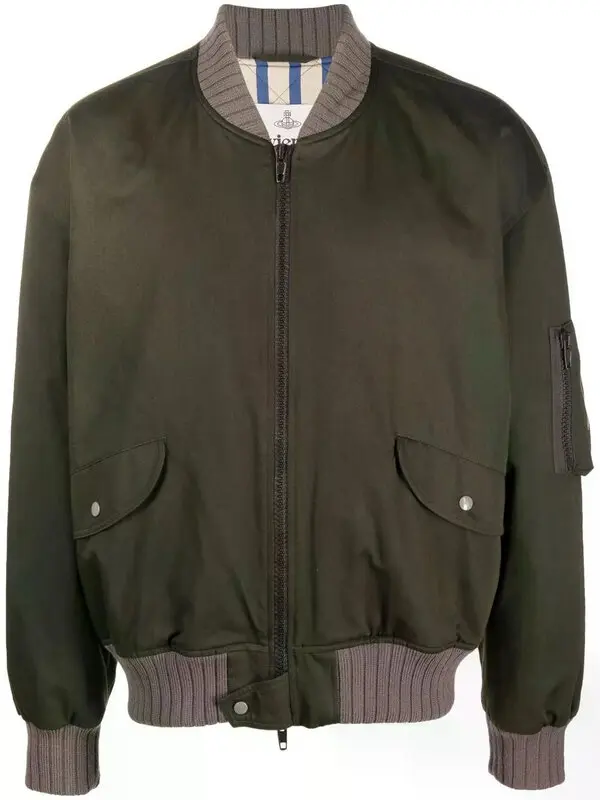 VIVIENNE WESTWOOD Embroidered Bomber Jacket - Green