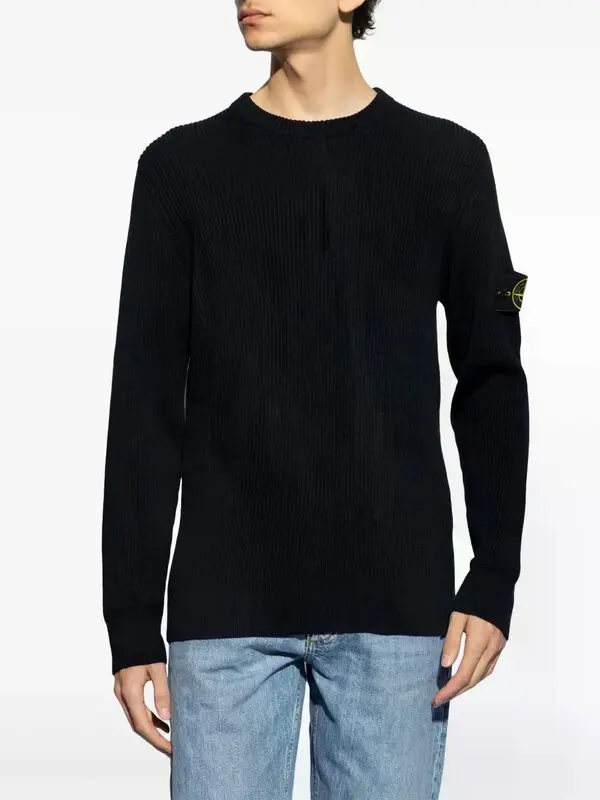 Stone Island Compass Motif Wool Jumper