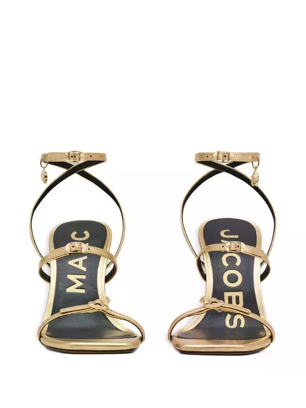Marc Jacobs Metallic Leather Daisy Sandals - Gold