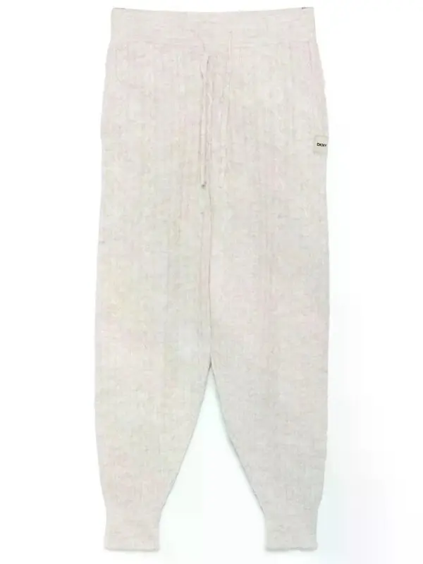 Dkny Cable Knit Trousers - Neutrals