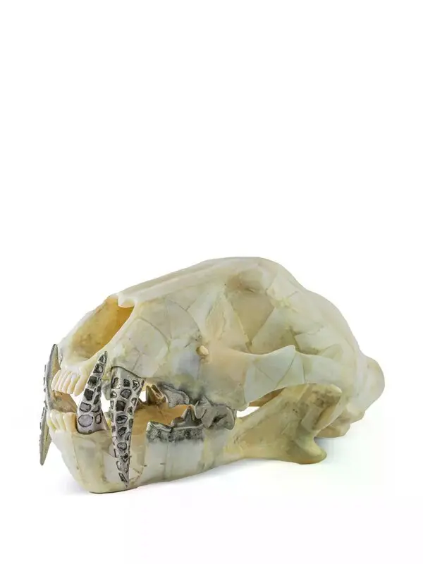 PARTS OF FOUR Leopard Skull Decor With Pavé-set Diamonds - Neutrals