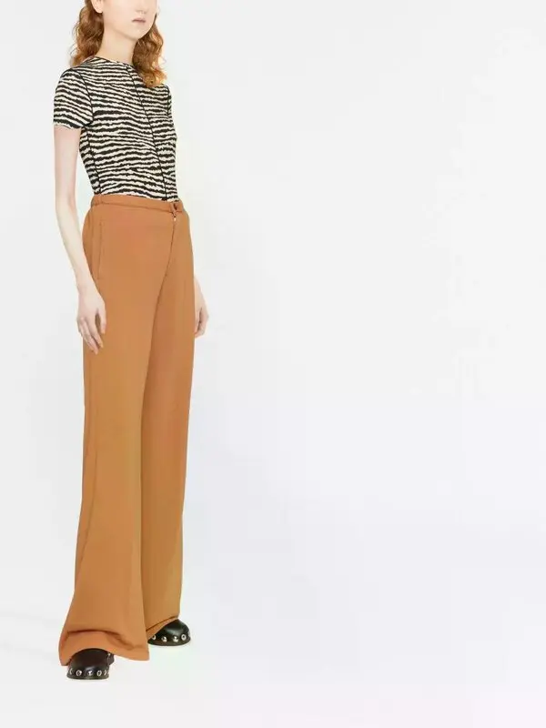 FORTE_FORTE High-rise Wide-leg Cotton Trousers