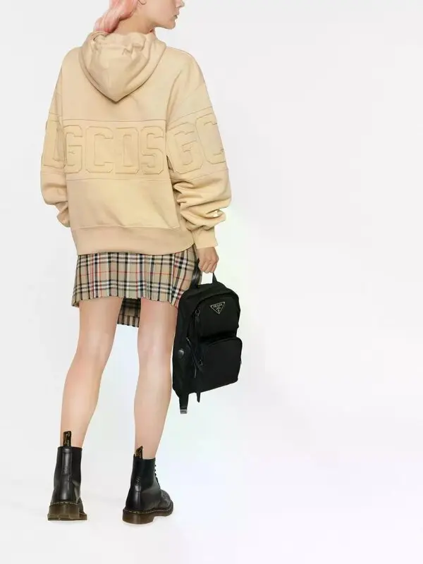 Gcds Embroidered Logo Cotton Hoodie