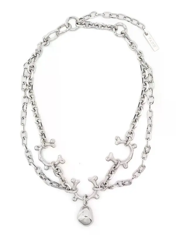 VANN JEWELRY Layered Choker Necklace - Silver
