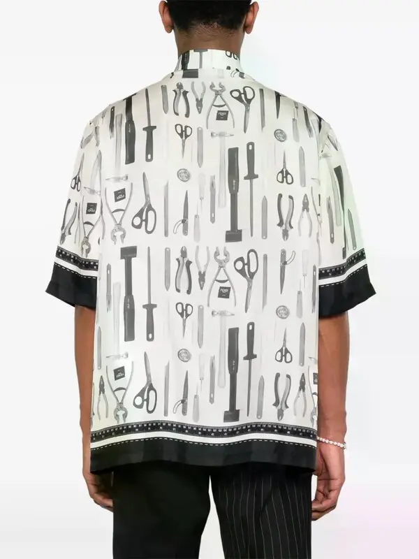 Fendi Graphic-print Silk Shirt
