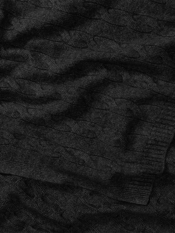 Ralph Lauren Cable-knit Scarf - Black